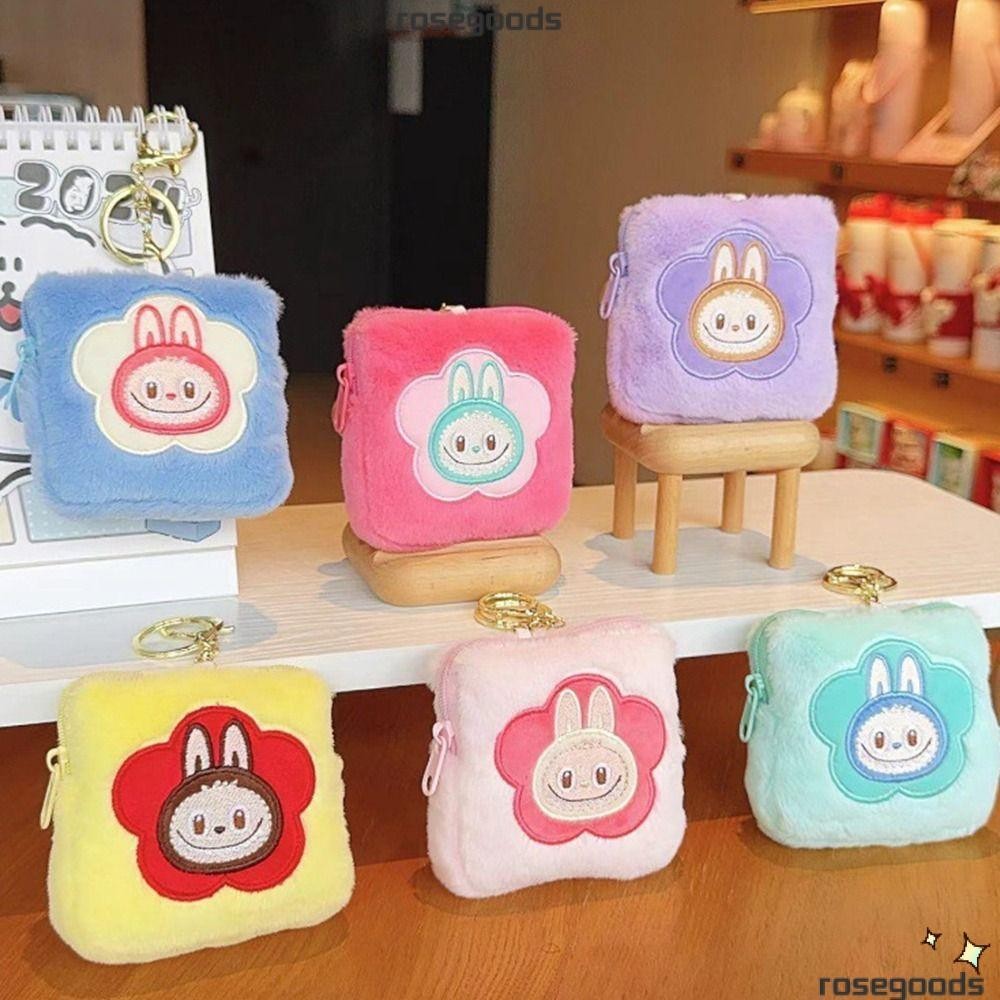 Rose Mini Data Cables Organizer, กระเป๋าใส่เหรียญลายการ์ตูน Labubu ...