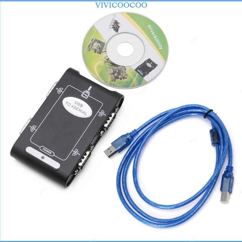 Vivi 9pin USB 2 0 ถึง 4 พอร์ต RS232 Serial DB9 COM Controller ...