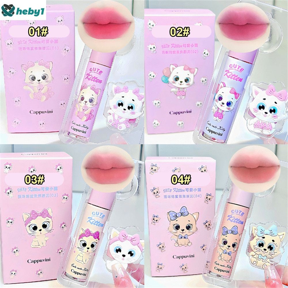 Cappuvini Cat Matte Lip Glaze ลิปแมทเนื้อกำมะหยี่นุ่มๆ สีนู้ดอมชมพู ลิป ...
