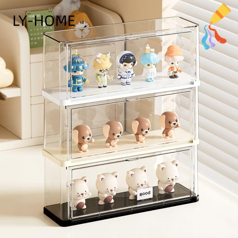 Ly กล่องเก็บกล่อง,Stackable POP MART Figure Display Rack,แฟชั่นกันฝุ่น ...