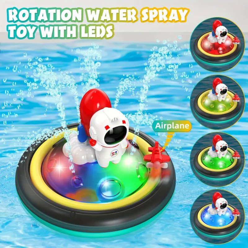 Astronaut Baby Bath Toys for Toddlers Kids Spray Water Toy Rotation ...