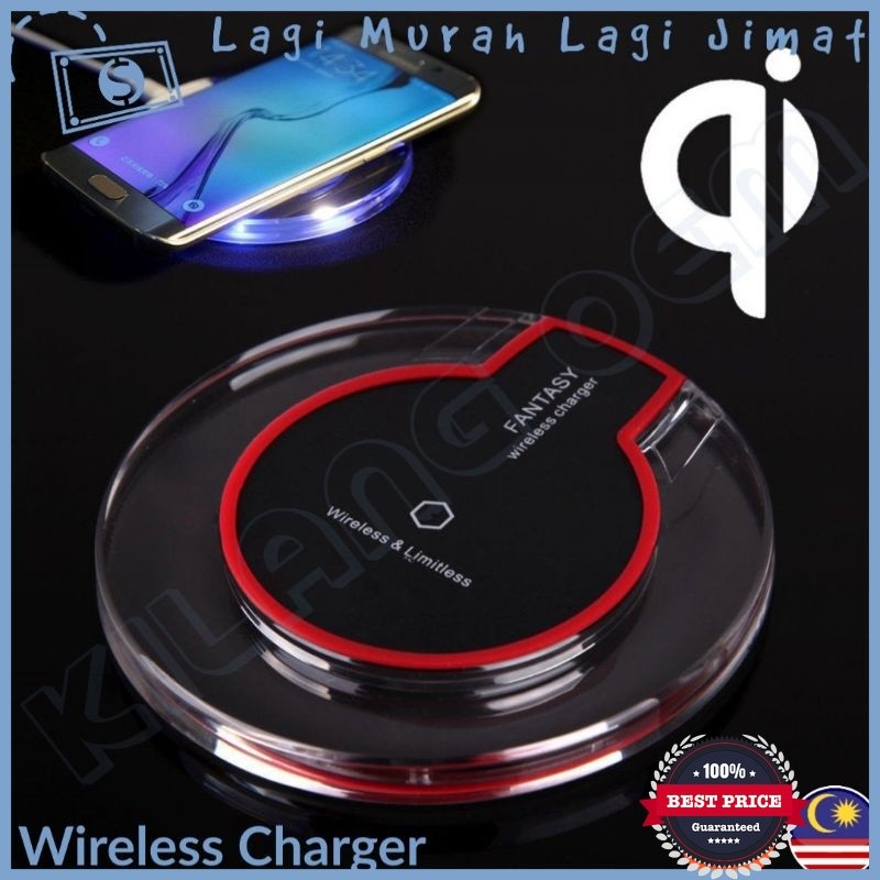 Qi Universal Wireless Phone Wireless Charger เครื่องชาร์จไร้สาย Wayarles Telefon Tanpa Wayar ...