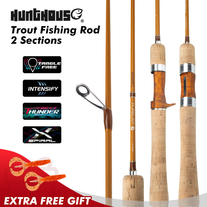 Hunthouse UL Trout Fishing Rod Spinning Casting Ultra Light Lure WT 0.2 ...