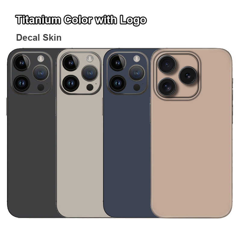 Desert Titanium สีโลโก้ Decal ผิวสําหรับ iPhone 16 15 14 13 Pro Max ...