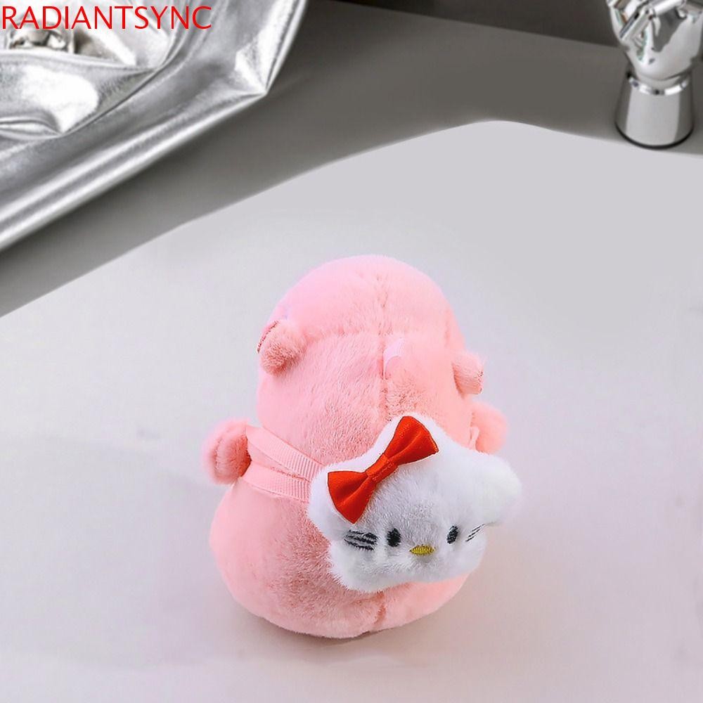 Radiantsync Kapibara ตุ๊กตาจี้, Kuromi Soft Capybara Plush Key Chain, บุคลิกภาพ Fluffy กระเป๋า ...