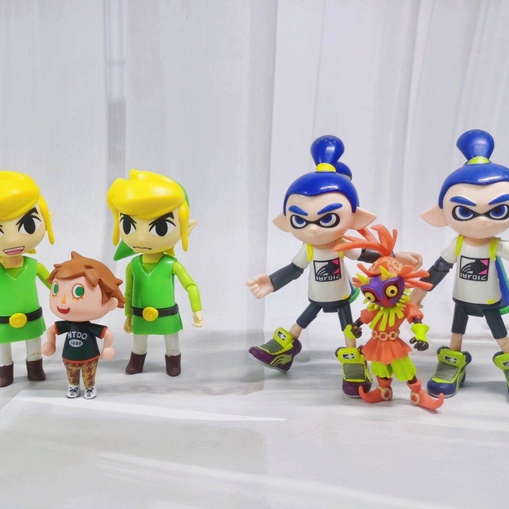 Jakks Bulk Cargo Zelda Link ตุ๊กตานักรบสีเครื่องประดับโมเดลที่เคลื่อน ...