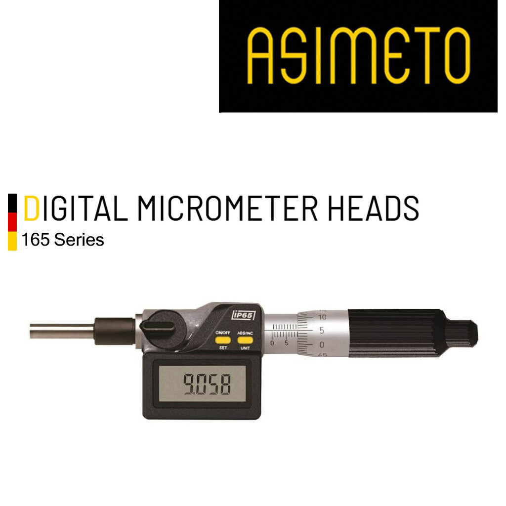Asimeto หัววัดไมโครมิเตอร์ดิจิตอล Digital Micrometer Head 0-25 มม, 0-50 ...