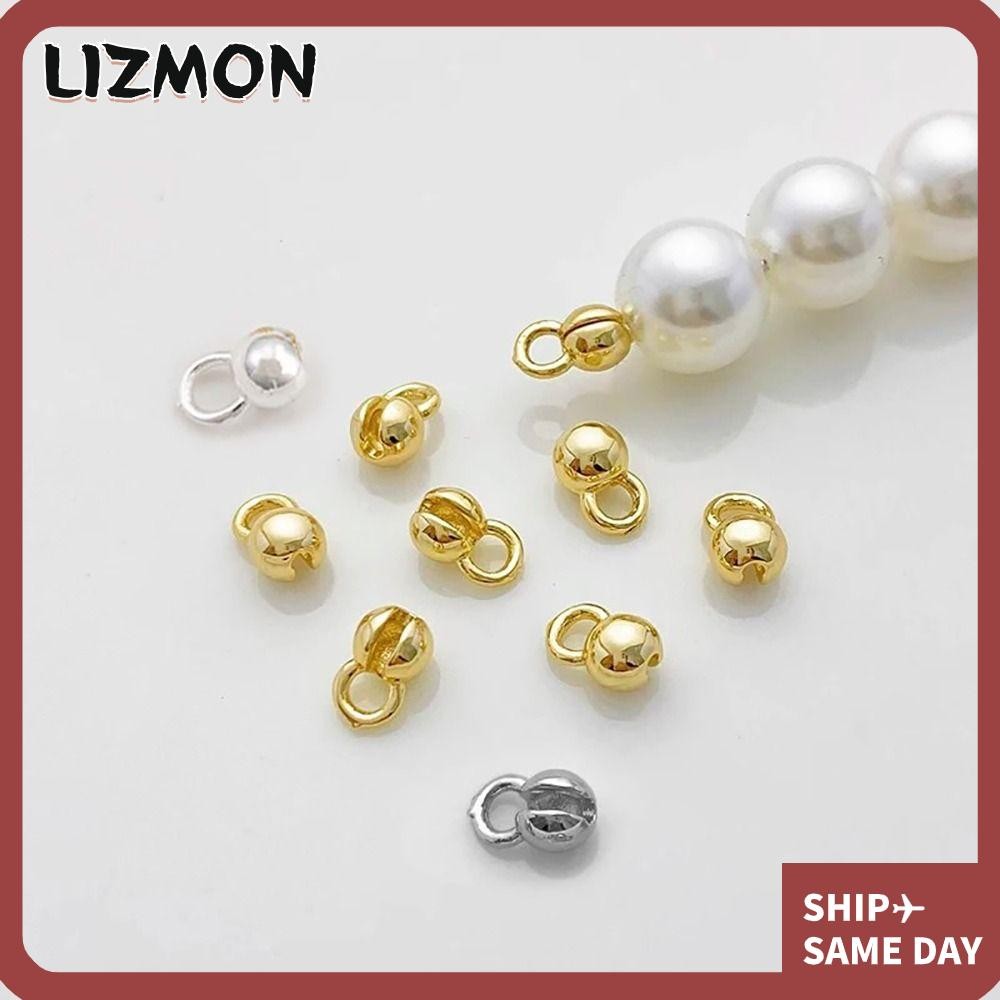 LIZMON 1/5 ชิ้นสายไฟ CRIMP ลูกปัด,เครื่องประดับทํา Gold Plated Clam ...