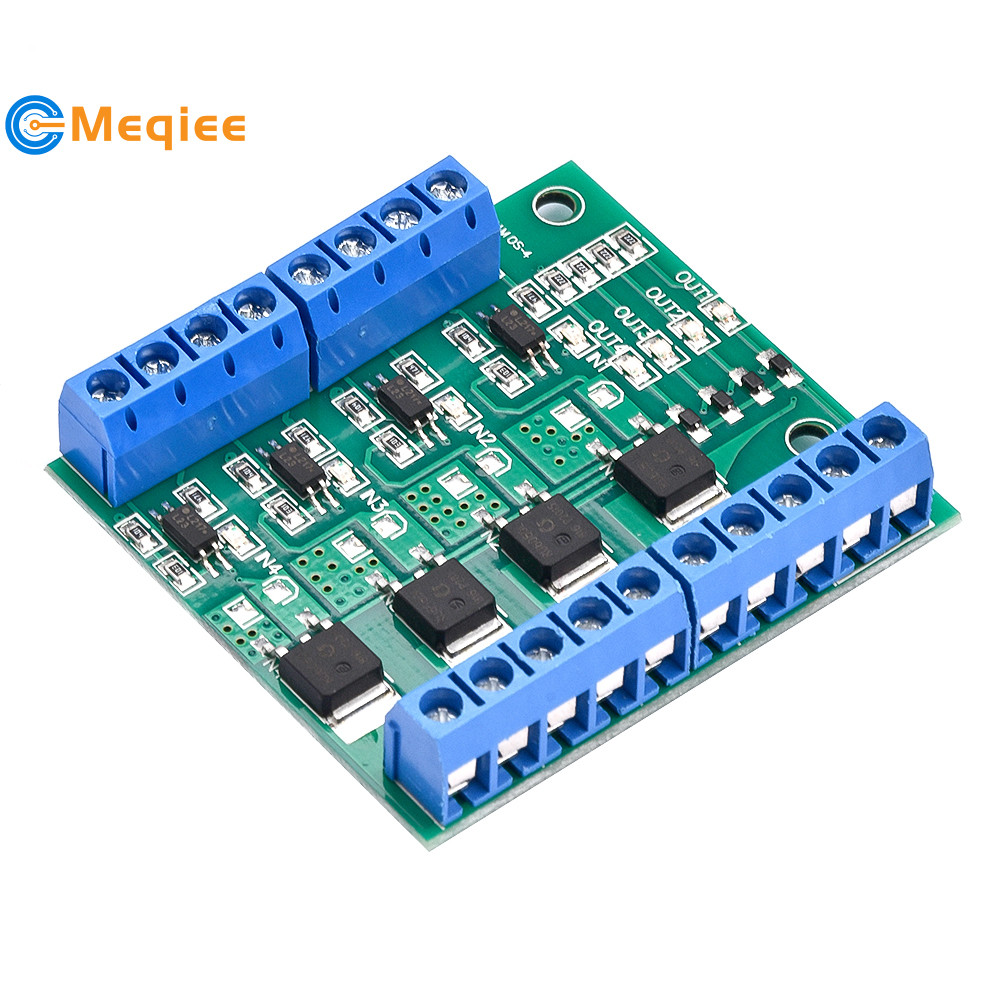 DC3.7V ~ 27V 4-Way MOS Tube FET โมดูล LED Optocoupler แยกโมดูลไดร์เวอร์ ...