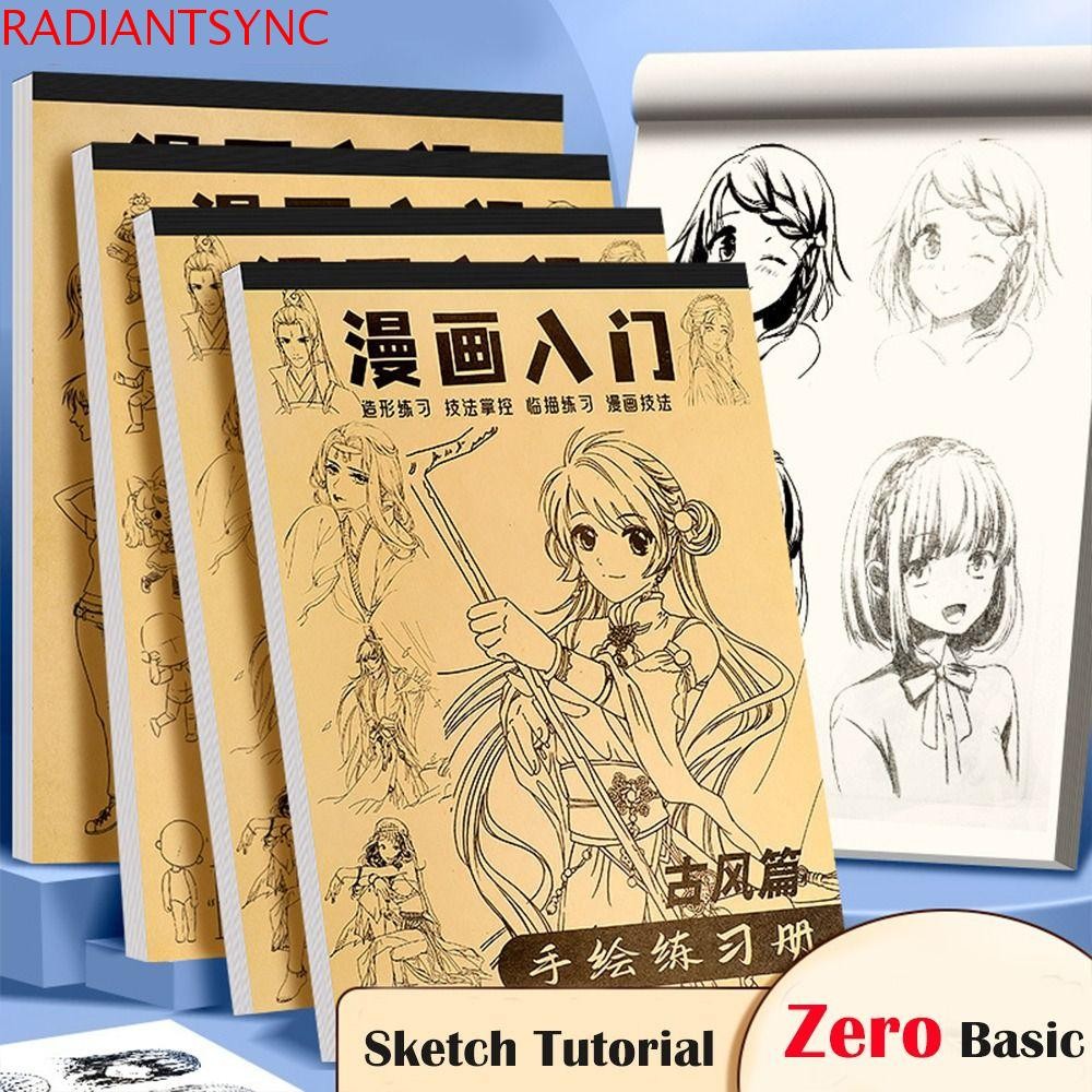 RADIANTSYNC Anime Hand Drawn Book, Tracing Comics Girl Boy Manga ...