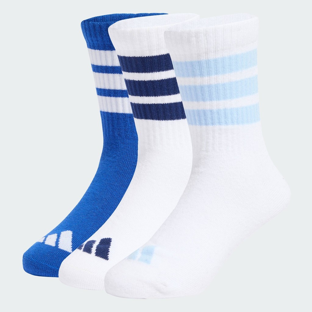 adidas Lifestyle Ribbed Socks 3 Pairs Kids Unisex White JD1348 | Shopee ...