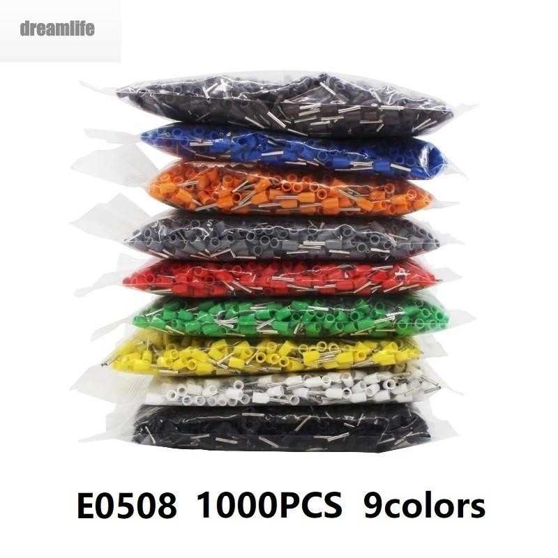 มืออาชีพเกรด E0508 1000 ชิ้นฉนวน Crimp Terminal Tubular 22 | Shopee Thailand