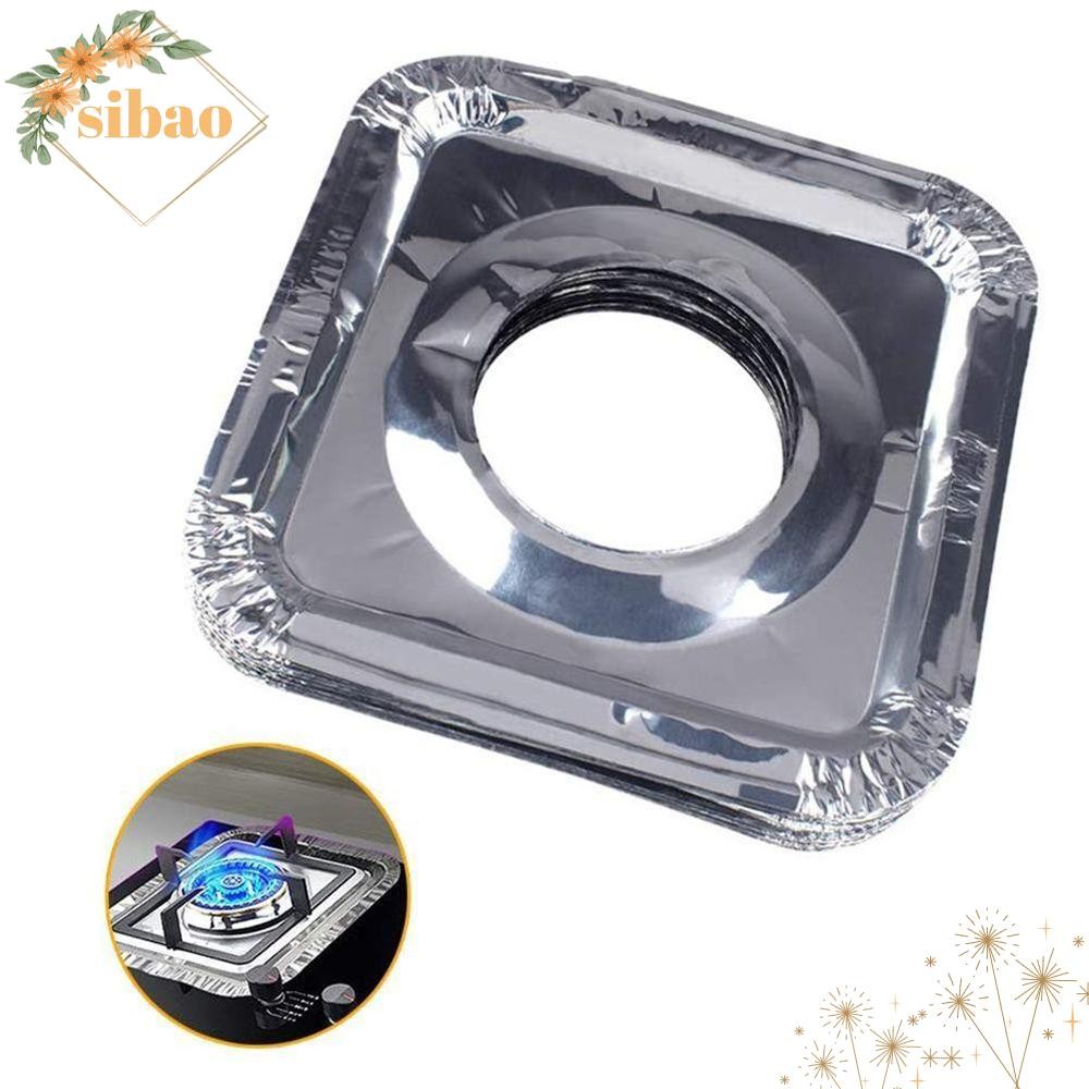 SIBAO 10 ชิ้นเตา Burner ครอบคลุม 10 ชิ้นเตาอบแก๊สครอบคลุมน้ํามันรอบ ...