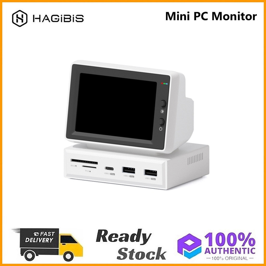 Original Hagibis 3.5 นิ้ว IPS Mini หน้าจอ AIDA64 Mini PC CPU RAM HDD ...