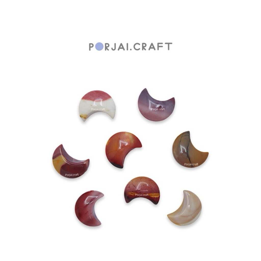 Mookaite Jasper Moon Bead ลูกปัดพระจันทร์มูไคต์แจสเปอร์ 16mm | Shopee ...