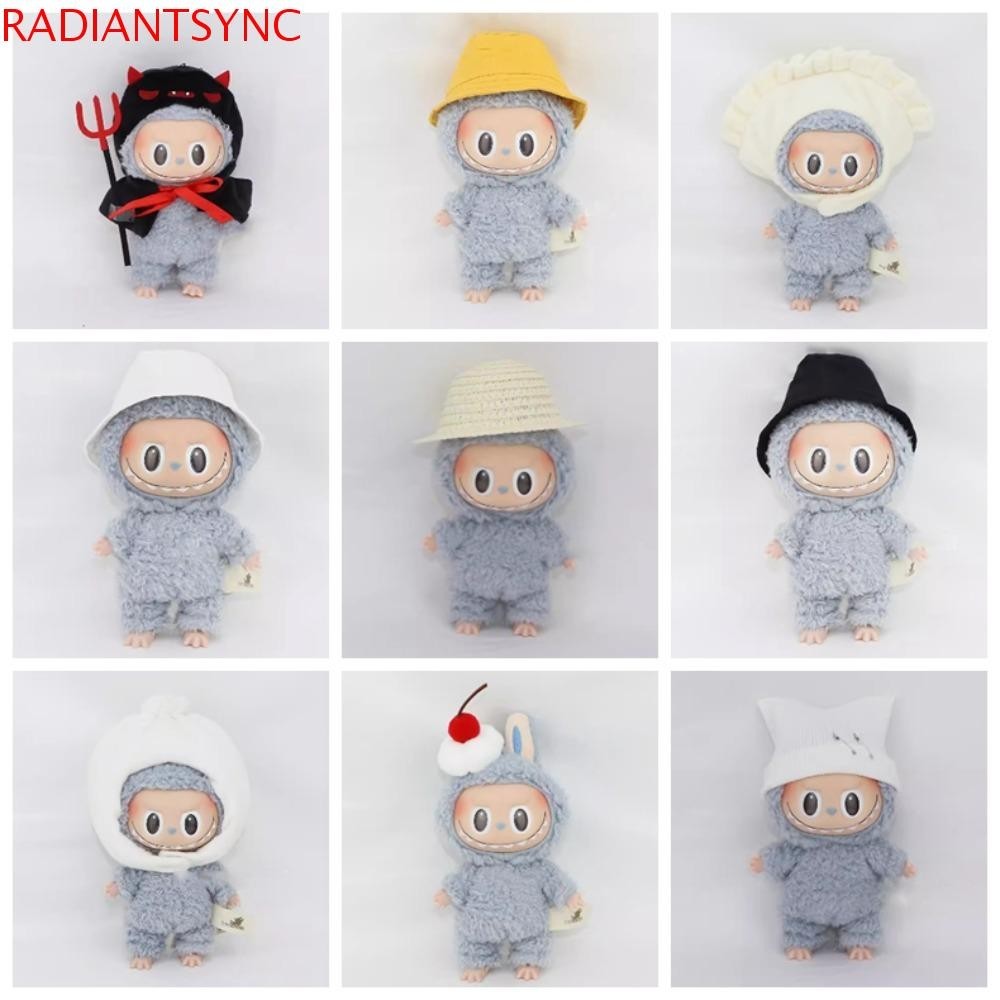 Radiantsync Labubu Time หมวก, เสื้อผ้า Headcover 17 ซม. Labubu ตุ๊กตาหมวก, คอสเพลย์เสื้อผ้า ...