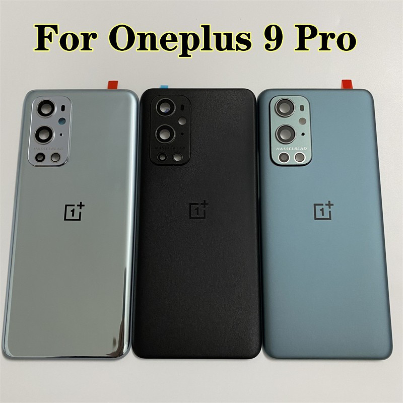 100% Original Glass สําหรับ OnePlus 9 Pro ฝาครอบแบตเตอรี่ OnePlus 9Pro เปลี่ยนด้านหลังประตูกาว ...