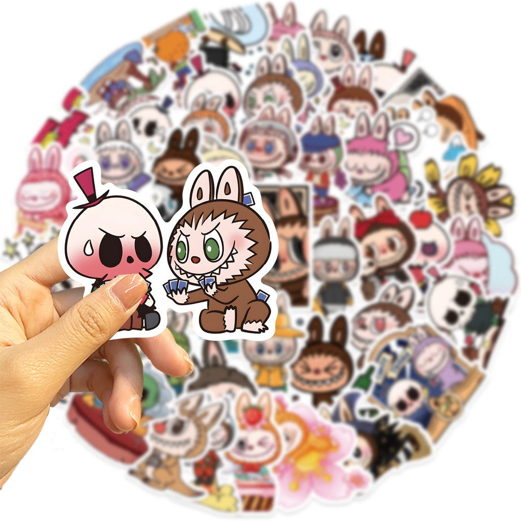 💥พร้อมส่ง💥Cute cartoon Labubu POPMART sticker สติกเกอร์ กันน้ำรูปแบบที่ ...