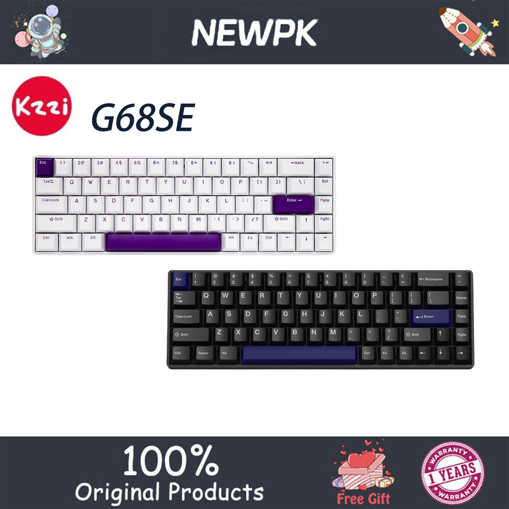 Kzzi G68SE คีย์บอร์ดสวิตช์แม่เหล็กแบบมีสายแบบเต็มคีย์ hot swappable RGB คีย์บอร์ดสําหรับเล่นเกม ...