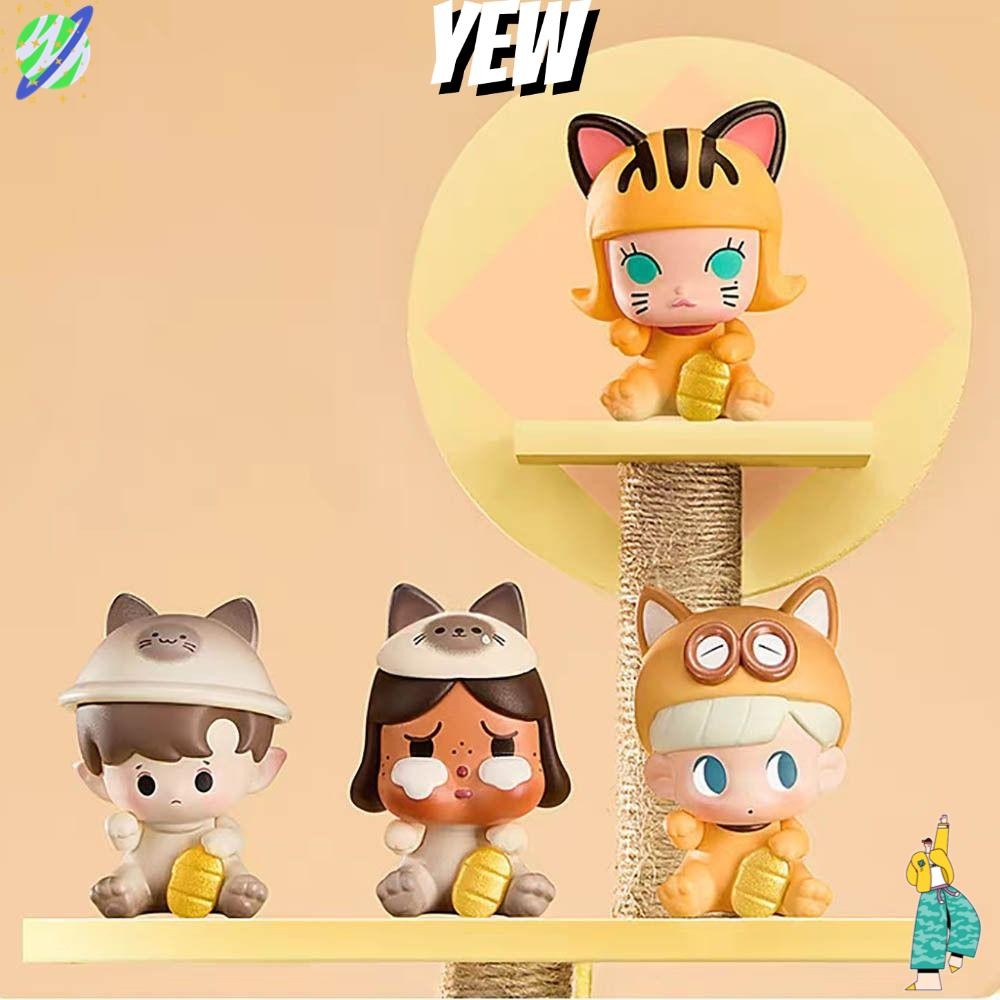 Yew กล่อง, POPMART Pop Bean MOLLY Labubu อะนิเมะการ์ตูนรูป,แฟชั่นฟอง ...