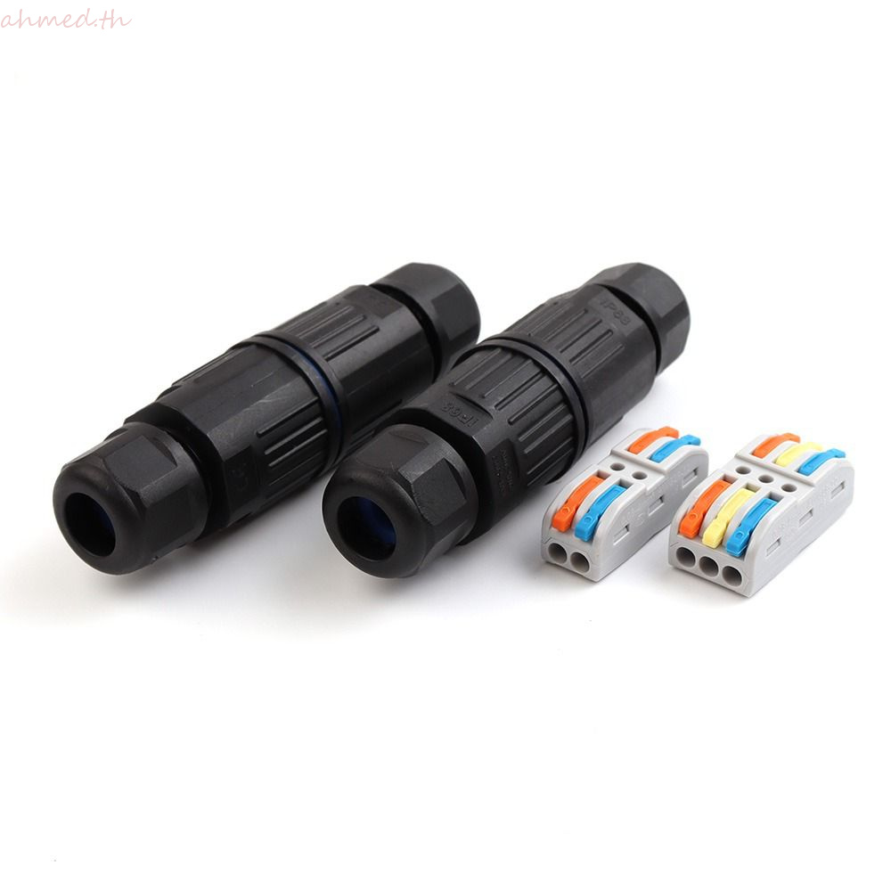 อาเมด อะแดปเตอร์เทอร์มินัลไฟฟ้า 3 ชิ้น, บล็อกเทอร์มินัล 2 ใน 2 ออกสายเคเบิลเชื่อมต่อ, ปลั๊กตรง ...