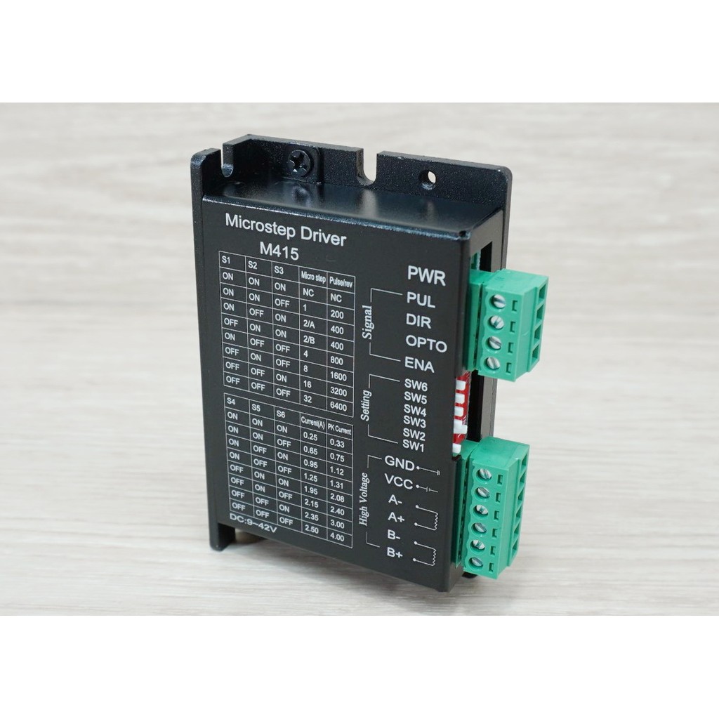 M415 Microstep Driver Peak 4A, 9-42 VDC (Aluminum Cover) 2-phase เสตป ...
