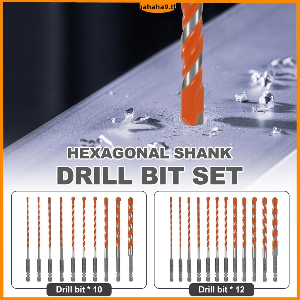 เหล็กทังสเตน Hex Shank ก่ออิฐเจาะชุด Bit Smooth Chip Removal กระเบื้อง ...