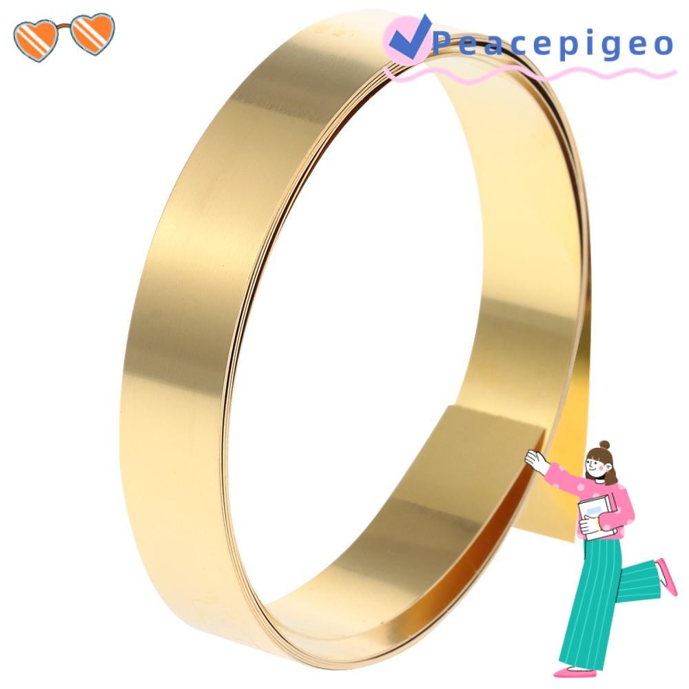 PEACEPIGEO แผ่นทองเหลืองม้วน, 1000 มม.x10 มม.สีเหลืองแผ่นโลหะฟอยล์,ฟรี-ตัดแถบทองเหลืองบาง ...