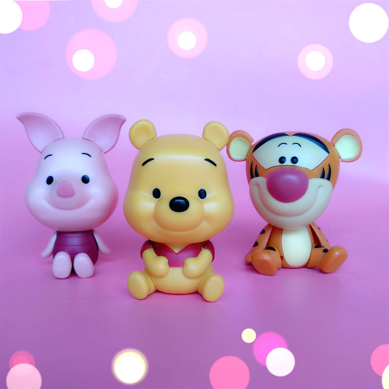 3 ประเภทของ Vini Bear สีชมพู Piggy Shellless แคปซูลของเล่น Big Head ...