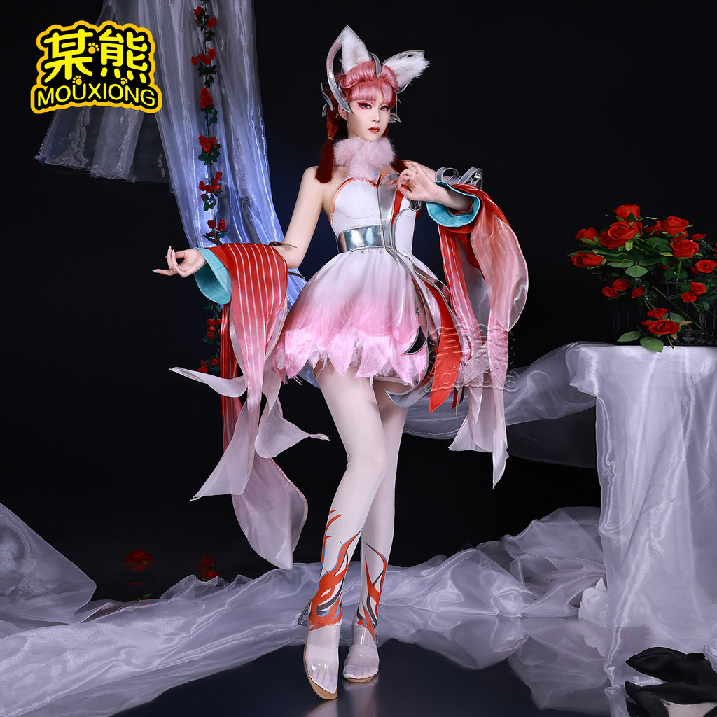 A Bear King Glory Daji Skin Nine-Tailed Fox cos ชุด Daji คอสเพลย์เกมสอง ...
