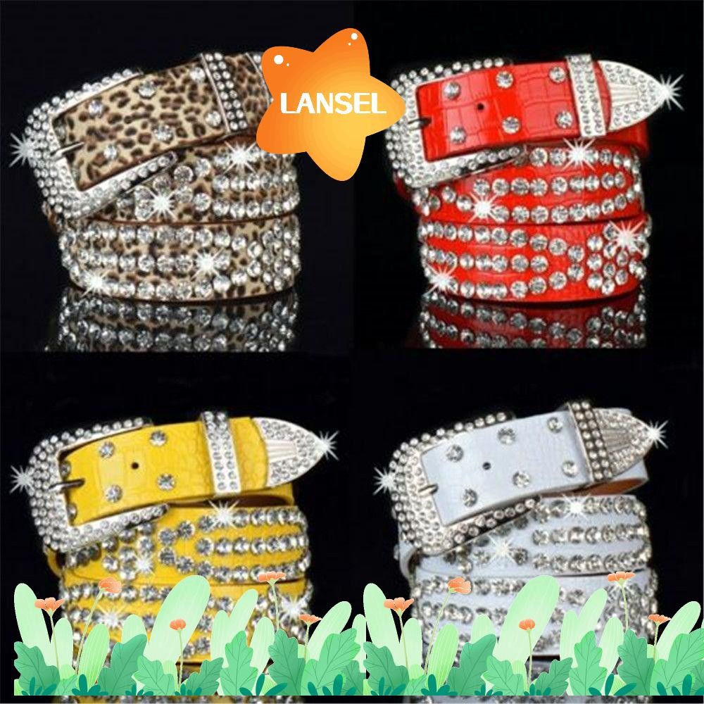 LANSEL เข็มขัดคาดเอวหนัง PU สไตล์แฟชั่นกลิตเตอร์ | Shopee Thailand