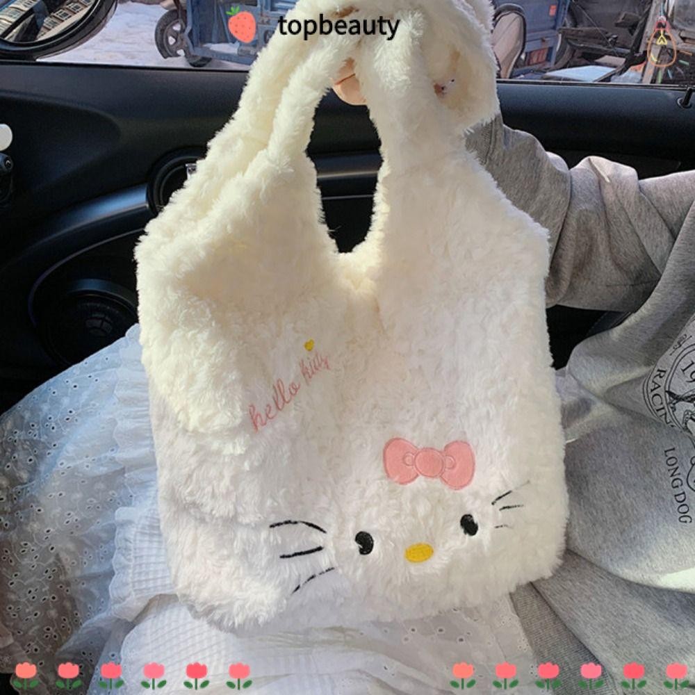 กระเป๋าโท้ท Hello Kitty แบบการ์ตูนน่ารัก ขนาดใหญ่ สำหรับสะพายไหล่และถือ ...