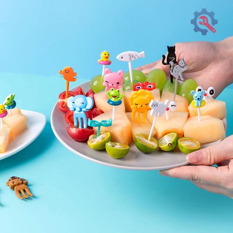 [GEX] 10/8/6 ชิ้น/เซ็ต Bento ผัก Crockery น่ารัก Mini เด็กวัยหัดเดินเด็กส้อมผลไม้ไม้จิ้มฟันอาหาร ...