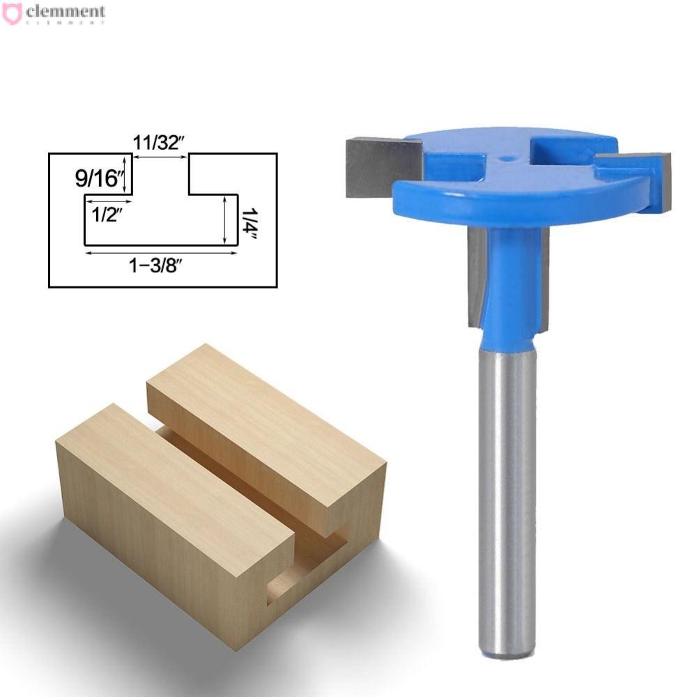 CLEMMENT Router Bits เครื่องตัดคาร์ไบด์รูปตัว T คุณภาพสูง 6 มม./6.35 ...
