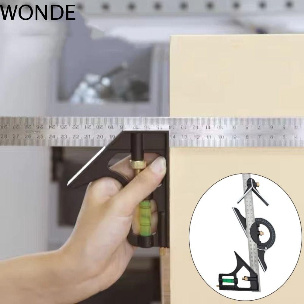 WONDE ไม้บรรทัดมุมรวม, ไม้บรรทัดมุมขวา 180 องศา, มัลติฟังก์ชั่น 3 ใน 1 ...