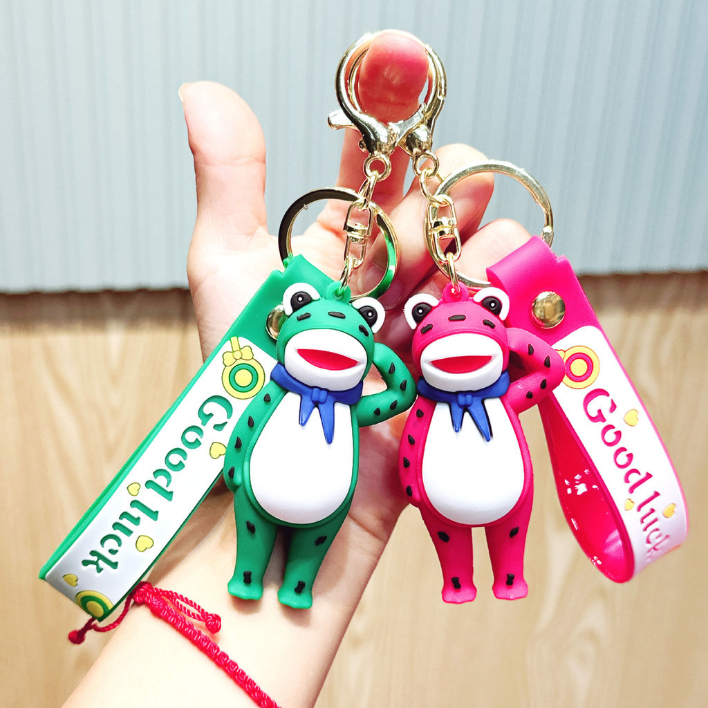 Salute Frog Lonely Frog การ์ตูน Creative Lonely Frog พวงกุญแจคู่น่ารัก ...