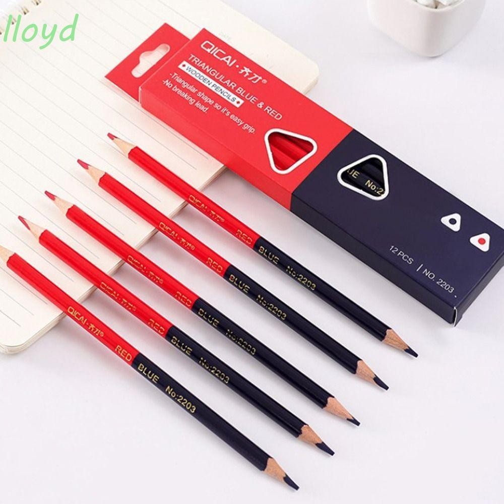 Lloyd 12 ชิ้น/เซ็ต Red & Blue Double Head Pencil, Marking Drawing Hand ...