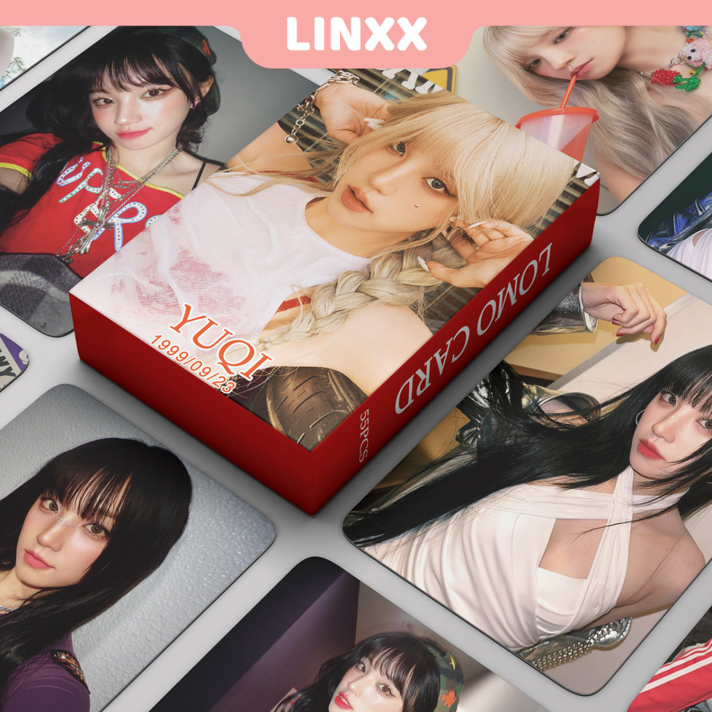 Linxx 55 ชิ้น (G) I-DLE YUQI อัลบั้ม Lomo Card Kpop Photocards โปสการ์ด Series | Shopee Thailand