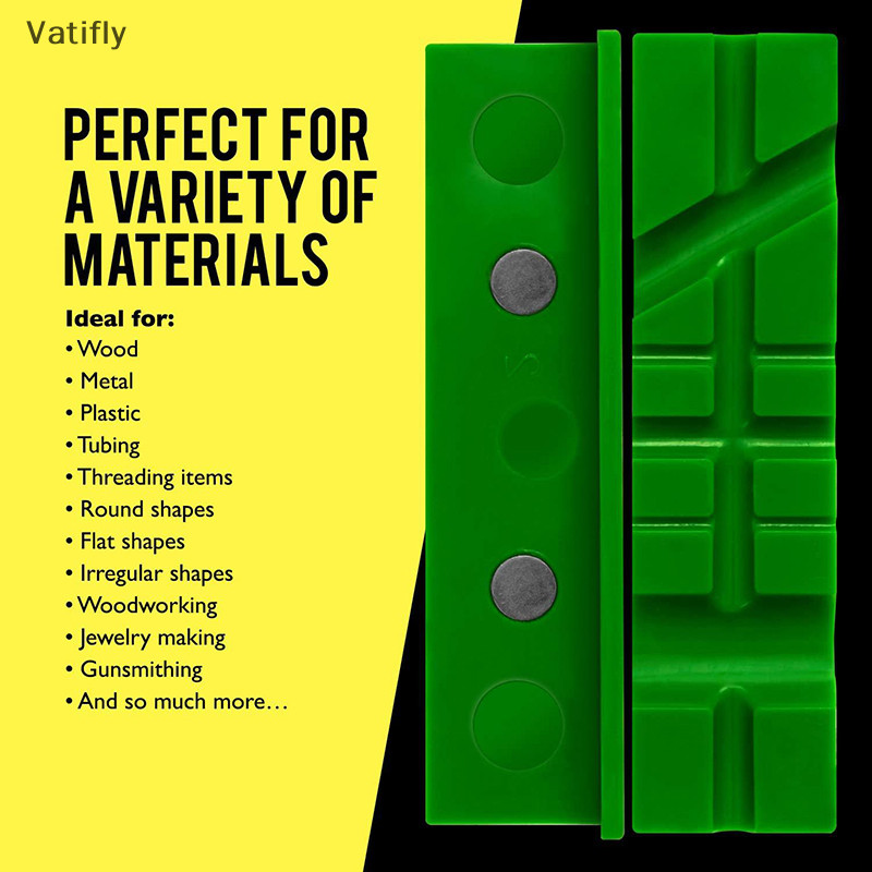 ใหม่ 2PC 4 "6" Vise Jaws Milling Vise Jaw Clamps Magnetic Bench Vice ...