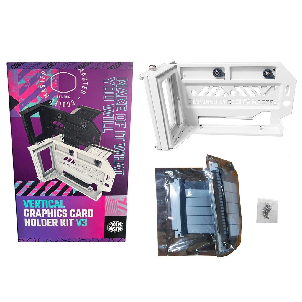 Cooler Master Vertical Graphics Card Holder Kit V3 (White), MCA-U000R ...