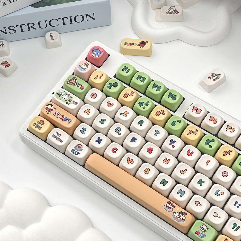 Crayon Shin-chan Keycap MOA Profile PBT Thermal Dye Sublimation Cute Mechanical Keyboard Caps ...