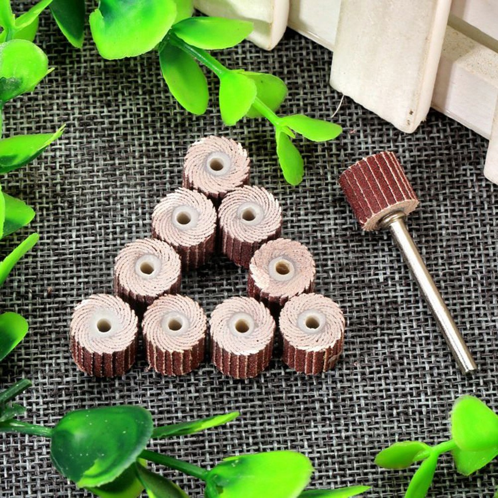 [ร้อน] 10 ชิ้น Sanding Flap Disc Flap Wheel งานไม้บดเครื่องมือขัด W ...