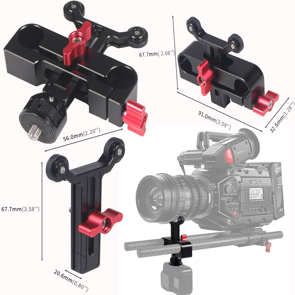 15 มม.Rod Clamp Mount เลนส์สําหรับ Sony Canon กล้อง DSLR กล้อง Rig ติด ...