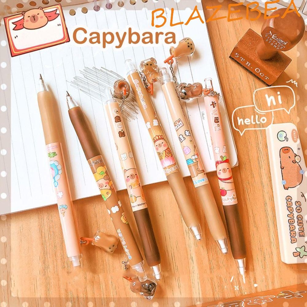 Blazebea Capybara ดินสอกด, สัตว์ Kawaii จี้ดินสออัตโนมัติ, สร้างสรรค์น่ารักวาดเขียนความงาม 0.5 ...