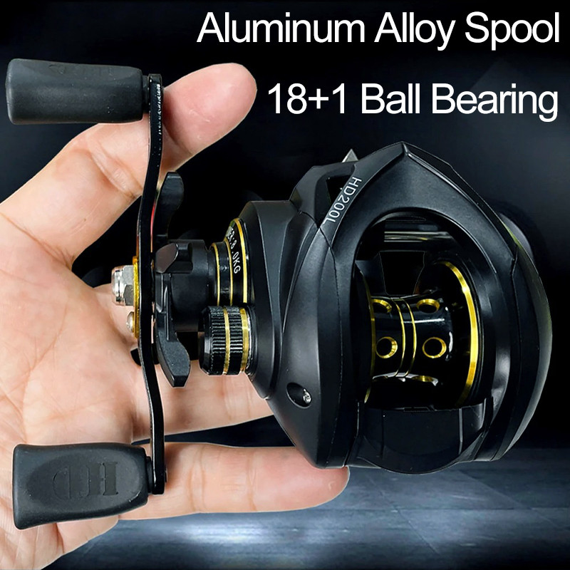 Octopus Fishing Baitcasting Reel 8KG ลากสูงสุด 17 + 1 แบริ่งอัตราส่วน ...