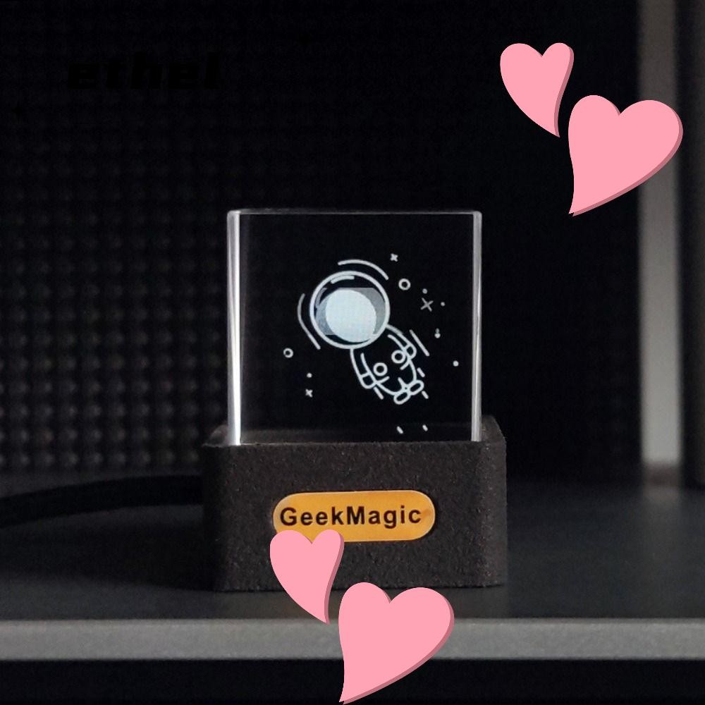 Ethel1 นาฬิกาดิจิตอล,ของขวัญสร้างสรรค์ Holographic GeekMagic GIFTV ...