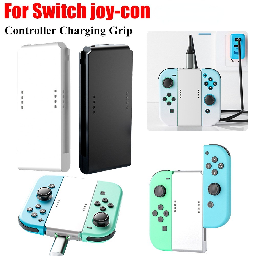 ด้ามจับชาร์จสําหรับ Nintendo Switch & Switch Oled Joycon แท่นชาร์จคอนโทรลเลอร์แท่นชาร์จพร้อมไฟ ...
