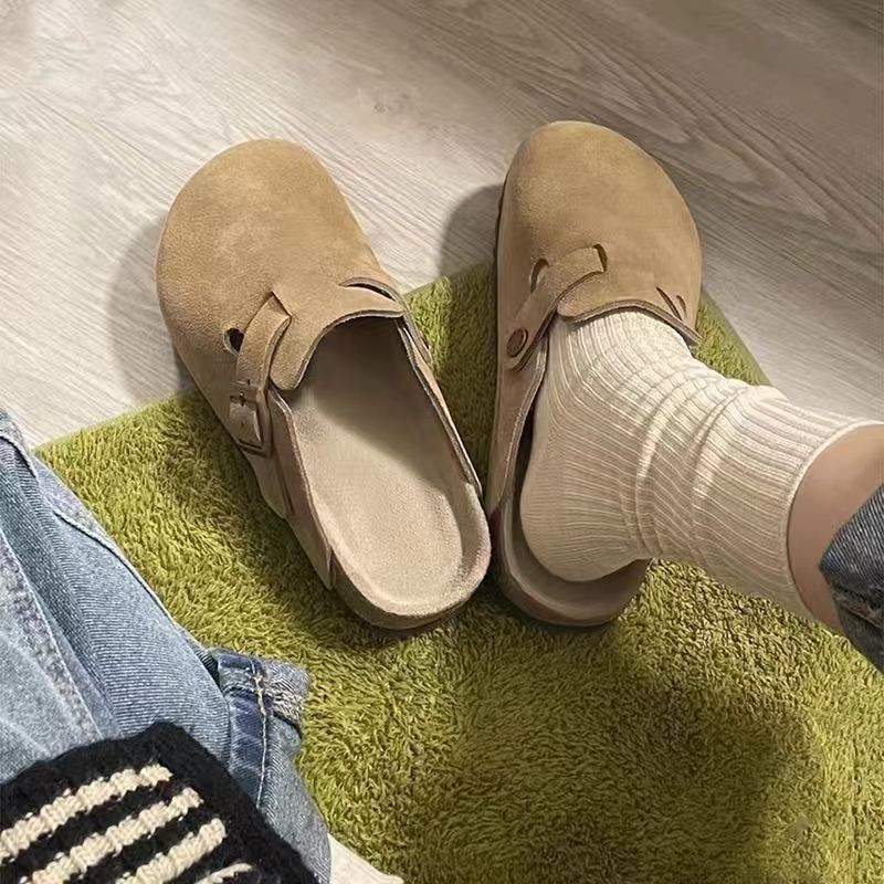Snow Lauder 2024 สไตล์ใหม่หนาSoled Birkenstockรองเท้าครึ่งรองเท้าแตะ ...