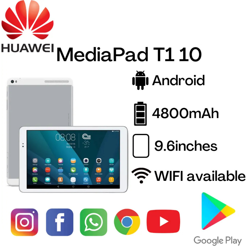 (HUAWEI) GLOBAL ROM HONOR MEDIAPAD (T1-A23L) T 4G แท็บเล็ตพีซี ...