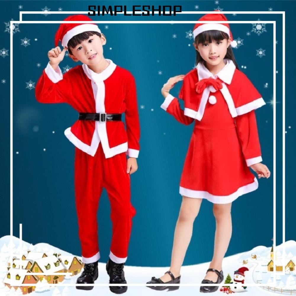 SIMPLESHOP ชุดคอสเพลย์, ปีซานตาคลอสเด็กเสื้อผ้าคริสต์มาส, 2024 คลาสสิกนุ่มตุ๊กตาสีแดงชุด Xmas ...